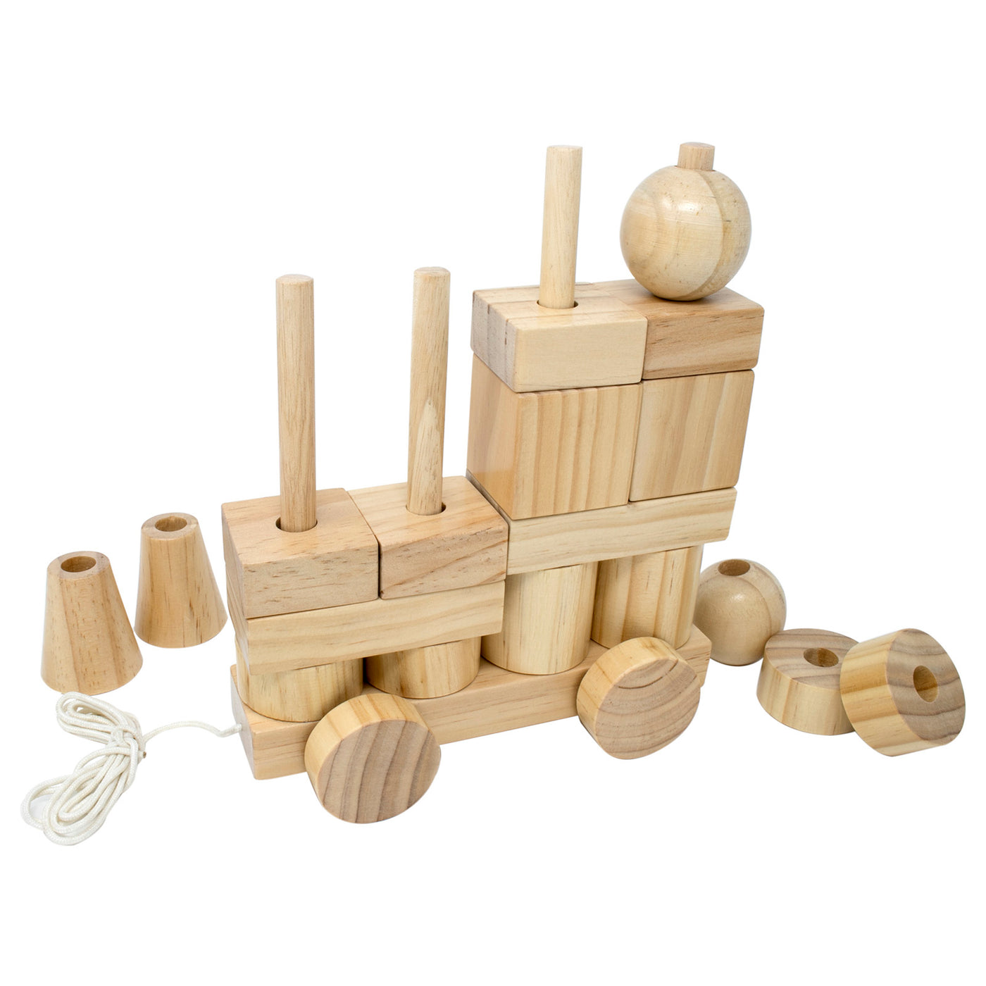Stacking Train Blocks - Early Learning Wooden Toy / Educational Toy ...