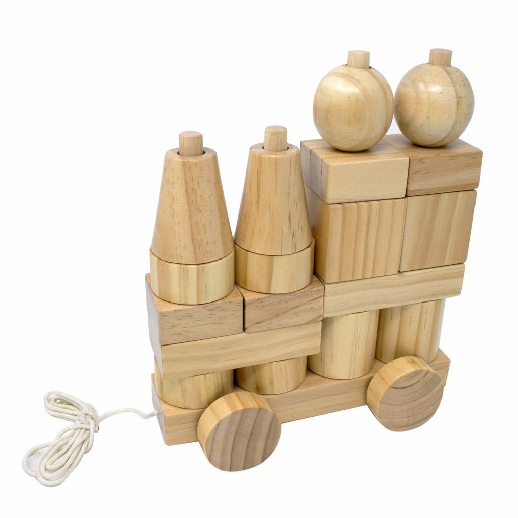 Stacking Train Blocks - Early Learning Wooden Toy / Educational Toy ...